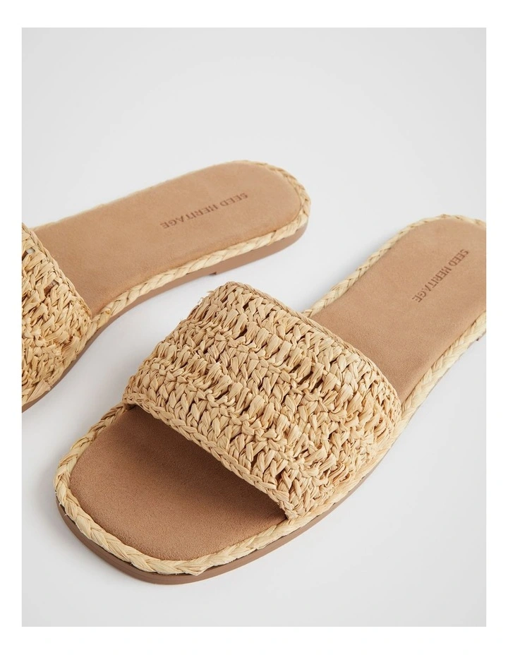 Seed Heritage Andi Crochet Slide in Natural | MYER