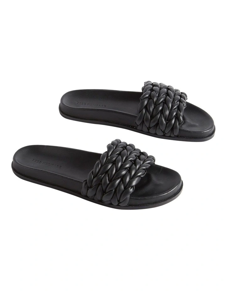 Seed Heritage Dawn Leather Braid Slide | MYER