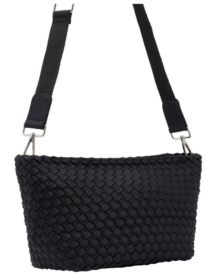 1978W Woven Crossbody Bag in Black | MYER