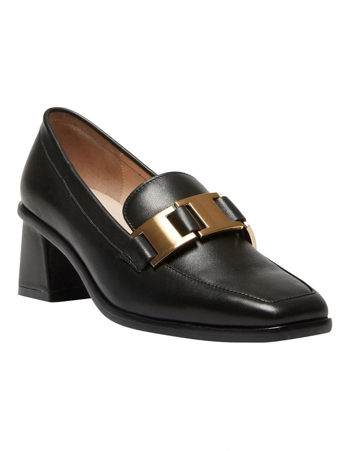 Jane Debster Gable Heeled Shoes in Black Leather | MYER