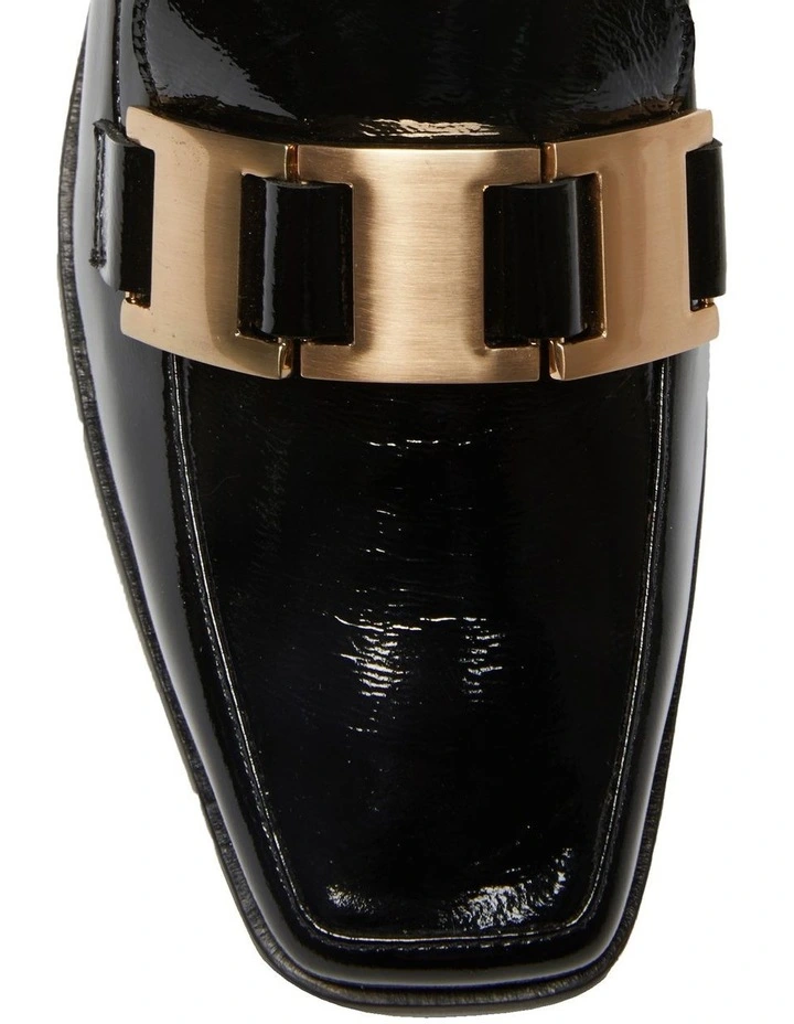 Jane Debster Gable Heeled Leather Shoes in Black Patent | MYER