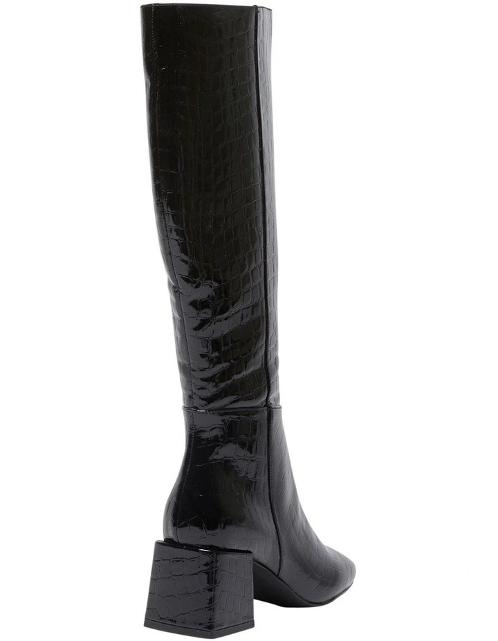 Ravella Tabby Boots in Black Croc | MYER