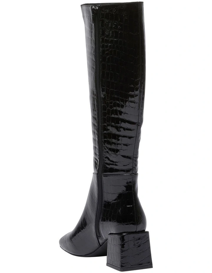 Ravella Tabby Boots in Black Croc | MYER