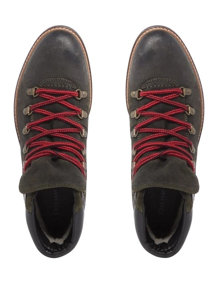 Dune London Content Boot in Khaki | MYER