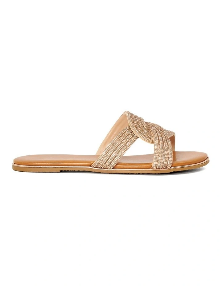 Dune London Lovey Flat Sandal In Rose Gold | MYER