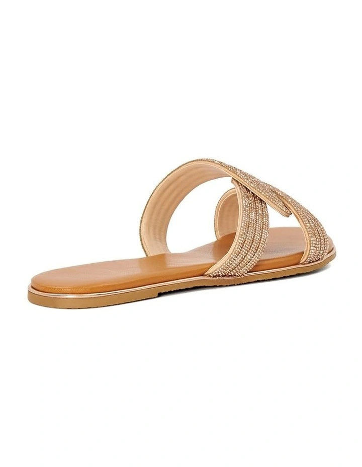 Dune London Lovey Flat Sandal In Rose Gold | MYER