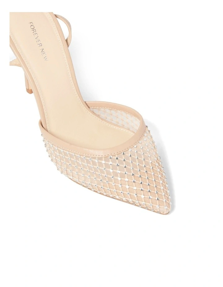 Forever New Demi Diamante Pointed Stiletto Heel In Cream | MYER