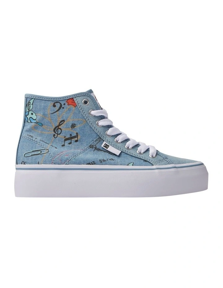 DC Manual Platform High Top Shoes in Heather Dark Denim | MYER