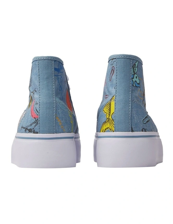 DC Manual Platform High Top Shoes in Heather Dark Denim | MYER