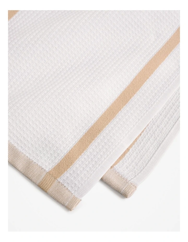 Country Road CR Logo Australian Cotton Tea Towel in Fawn | MYER