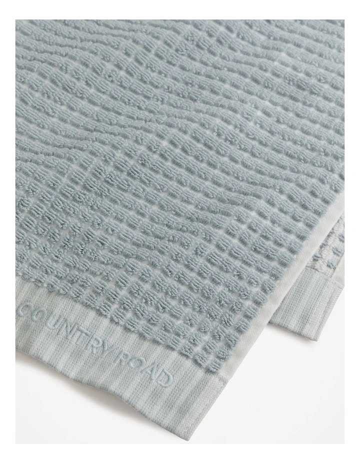 Country Road Luma Australian Cotton Hand Towel in Pale Chambray | MYER