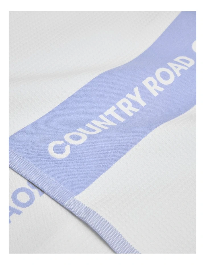 Country Road Cr Logo Australian Cotton Tea Towel In Lake | MYER