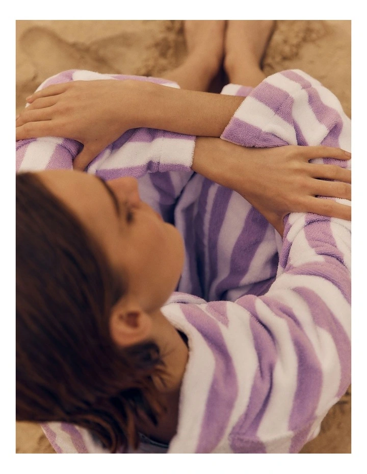 Country Road Melba Verified Australian Cotton Pool Robe in Wisteria | MYER