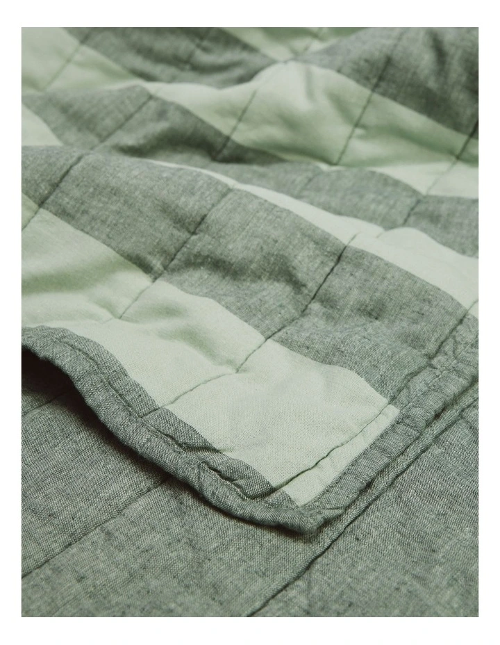 Country Road Sweeney Quilted Bed Cover in Jade | MYER