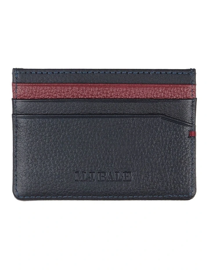 MJ Bale Sean Card Holder in Navy/Red | MYER