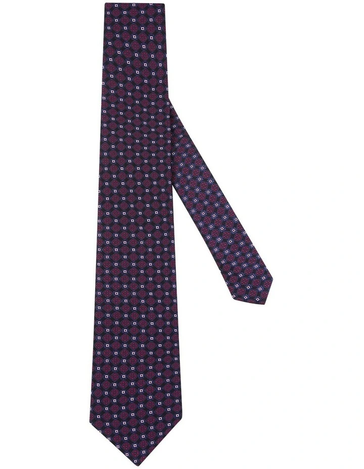 MJ Bale Bowen Tie In Black/Burgundy | MYER