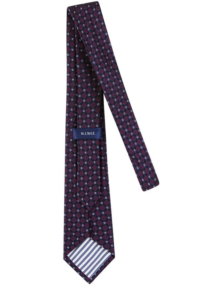 MJ Bale Bowen Tie in Black/Burgundy | MYER