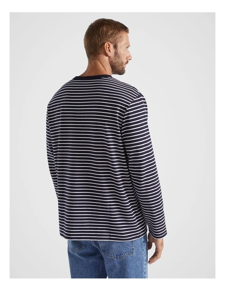 Seed Heritage Breton Stripe Tee in Midnight | MYER