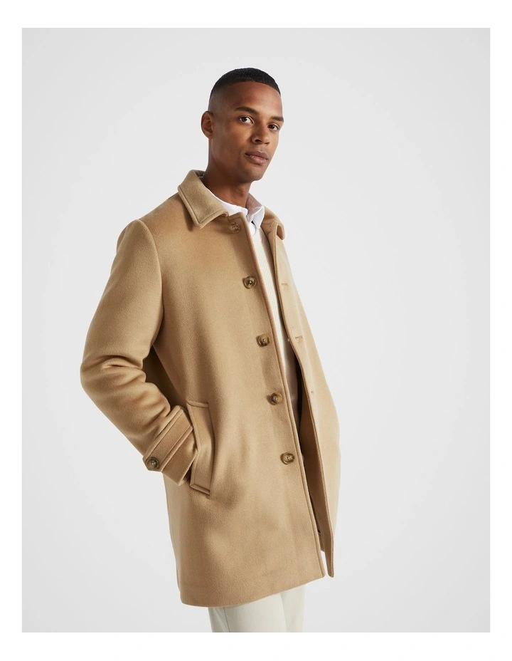 Seed Heritage Wool Blend Mac Coat in Caramel | MYER