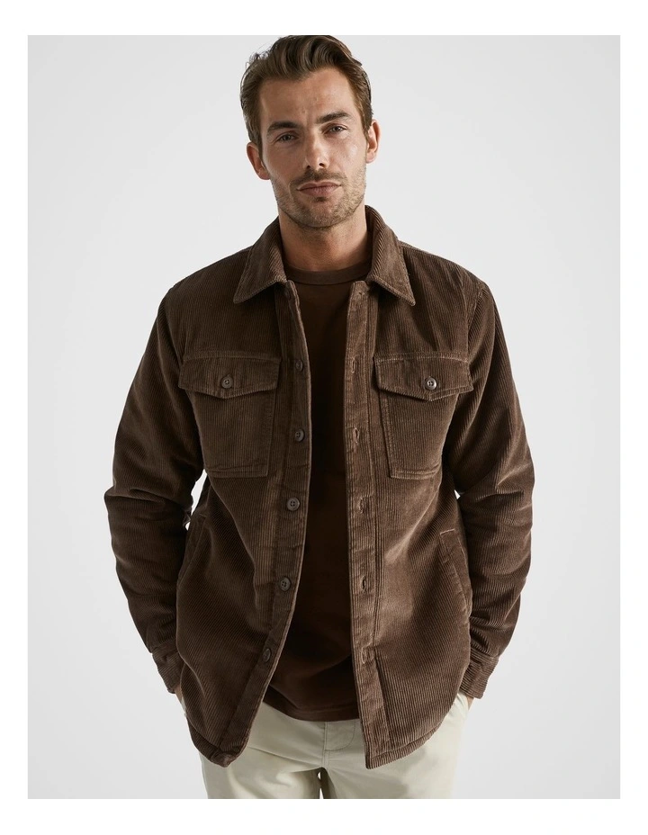 Seed Heritage Cord Shacket in Chocolate | MYER