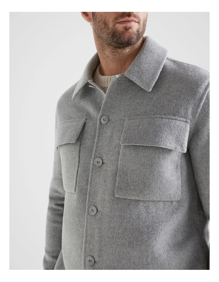 Seed Heritage Wool Blend Shacket In Grey Marle | MYER