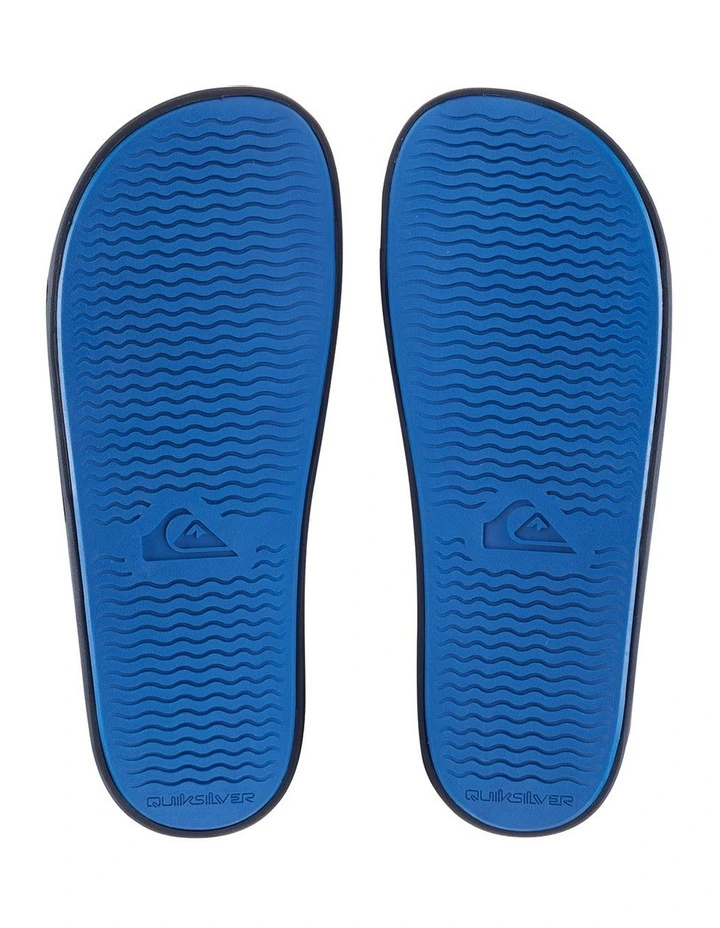 Quiksilver Rivi Wordmark Slides in Blue | MYER
