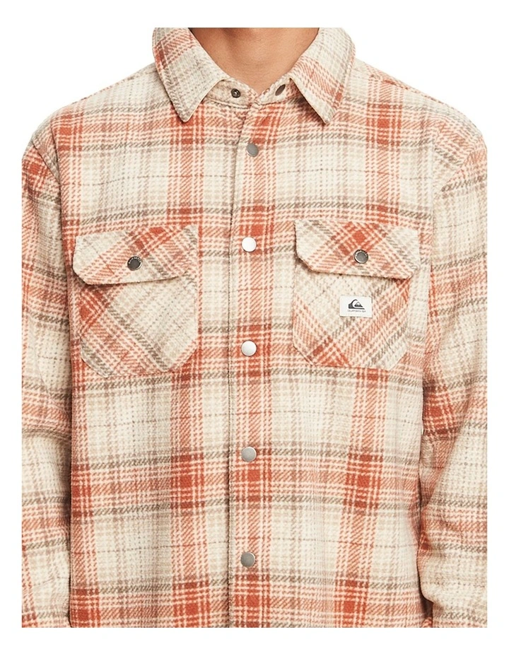 Quiksilver Epic Surf Days Fleece Overshirt in Birch Surf Days Plaid | MYER