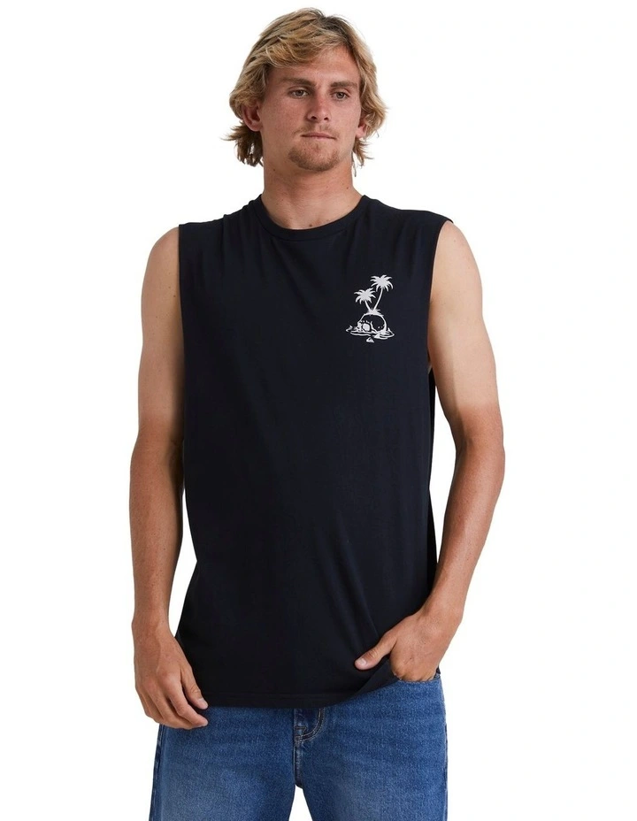 Quiksilver Skull Palm Muscle T-shirt in Black | MYER