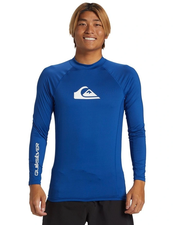 Quiksilver Everyday Long Sleeve UPF 50 Surf T-Shirt in Monaco Blue | MYER