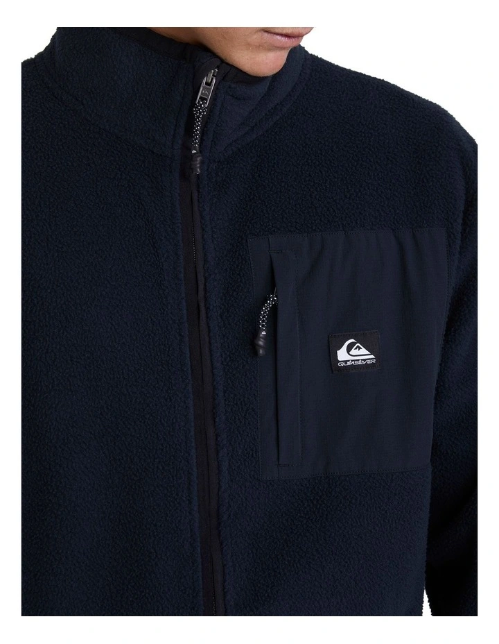 Quiksilver Clean Coast Full Zip Fleece Jacket In Black | MYER