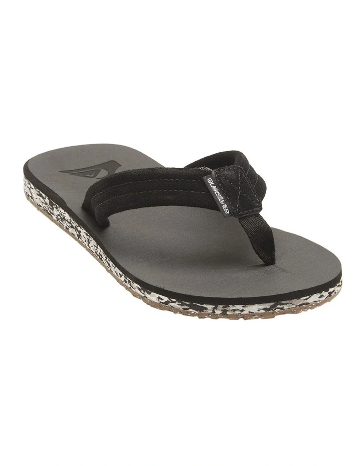 Quiksilver Carver Suede Recycled Sandals in Black | MYER