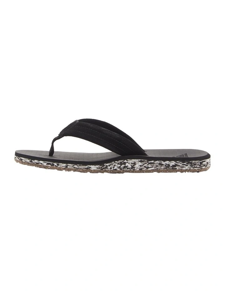 Quiksilver Carver Suede Recycled Sandals in Black | MYER