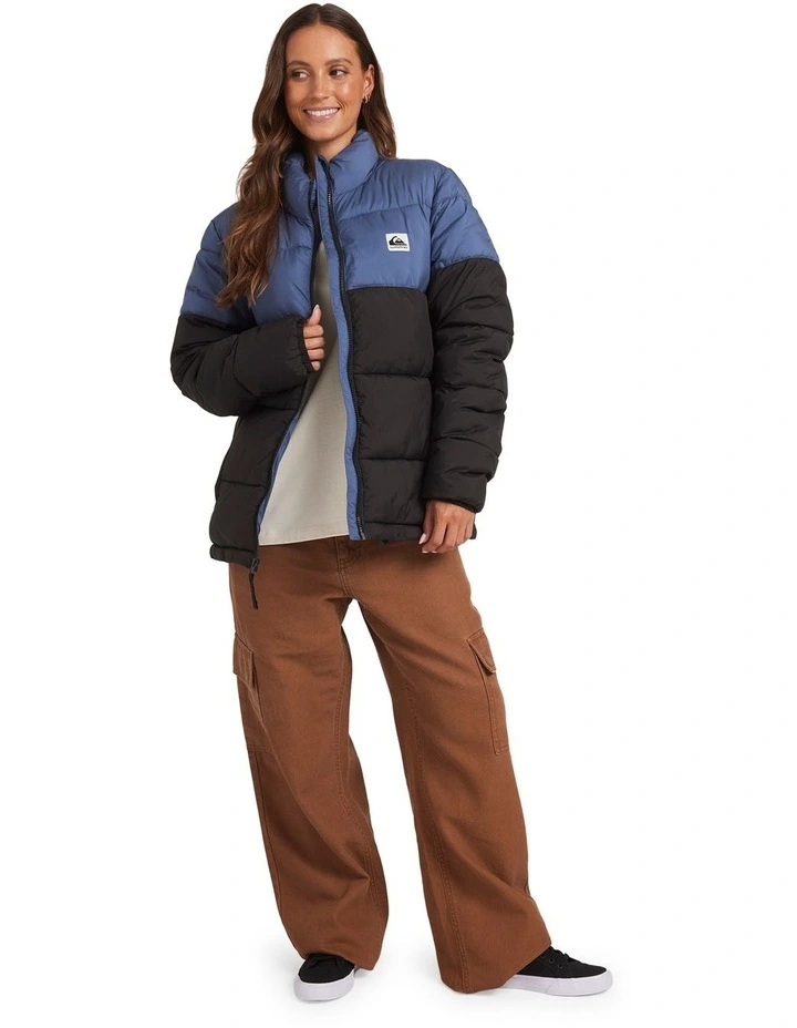 Quiksilver Flaming Puffer Jacket in Black | MYER