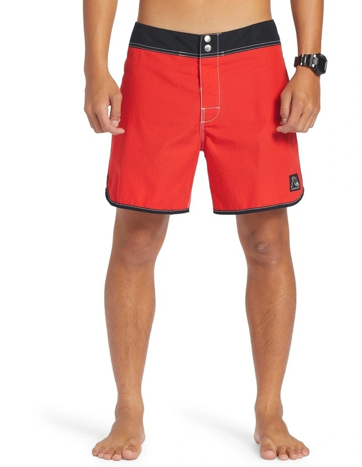 Quiksilver Original Scallop Snap Boardshorts in Red | MYER