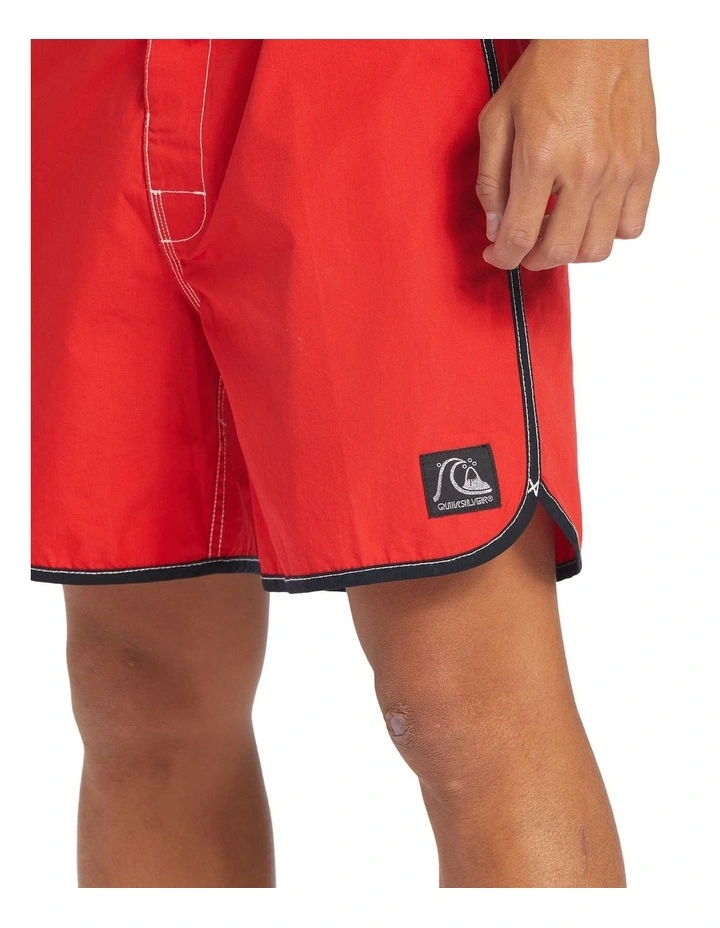 Quiksilver Original Scallop Snap Boardshorts in Red | MYER