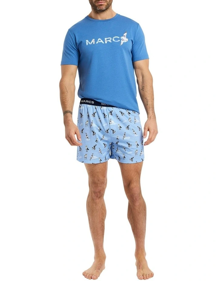Marcs Uptown Gull Pyjama Short Set in Blue Multi | MYER