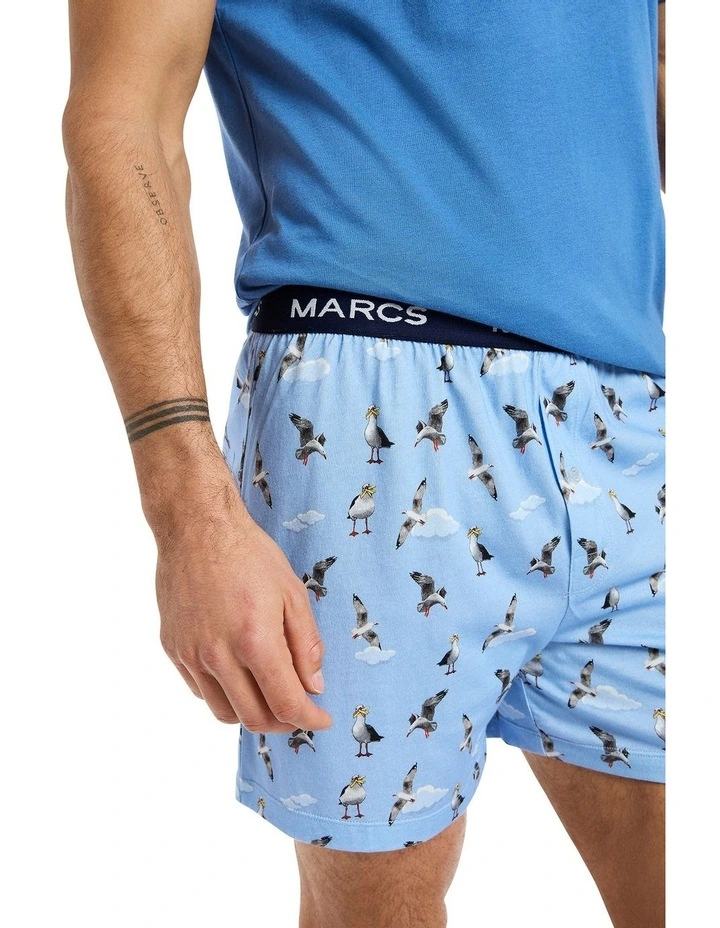 Marcs Uptown Gull Pyjama Short Set in Blue Multi | MYER