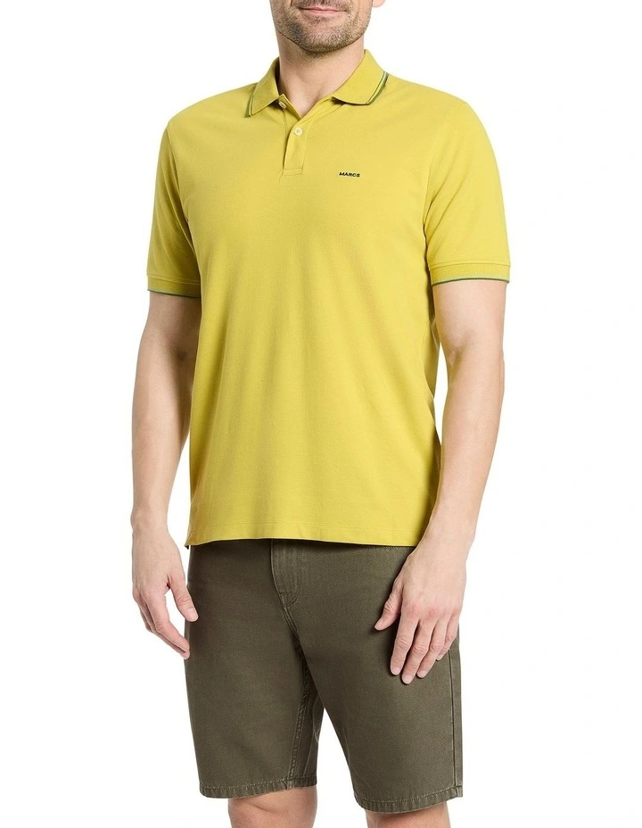 Marcs Alex Pique Polo Shirt in Pickle | MYER