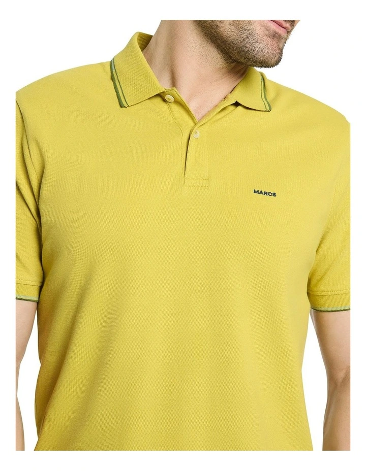 Marcs Alex Pique Polo Shirt in Pickle | MYER