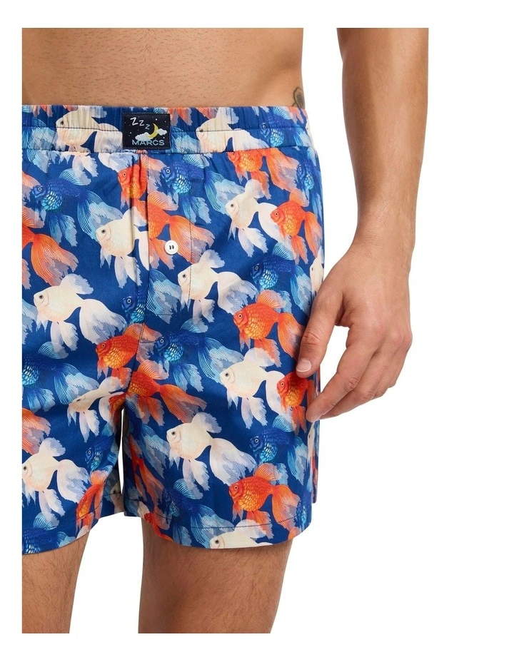 Marcs Be Ef-fish-ient Boxer Short in Blue Multi | MYER