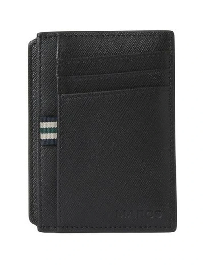 Marcs Hudson Leather Card Holder in Black | MYER
