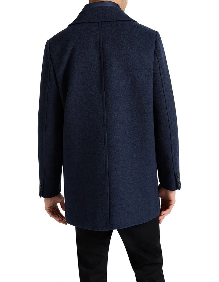 Marcs Sean Crombie Coat In Navy Marle | MYER