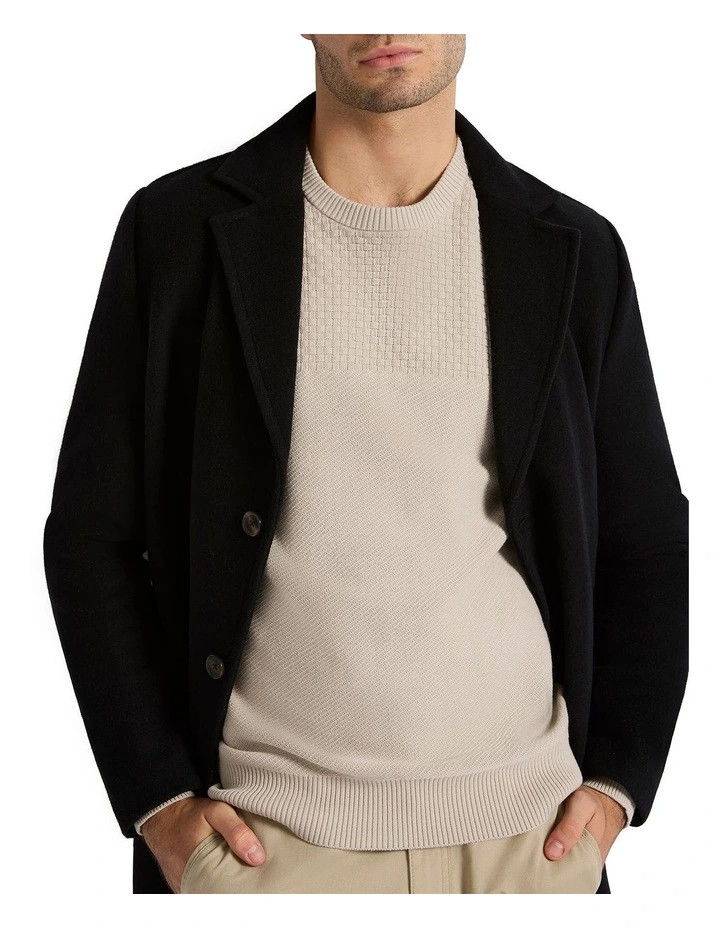 Marcs Sean Crombie Coat in Black | MYER