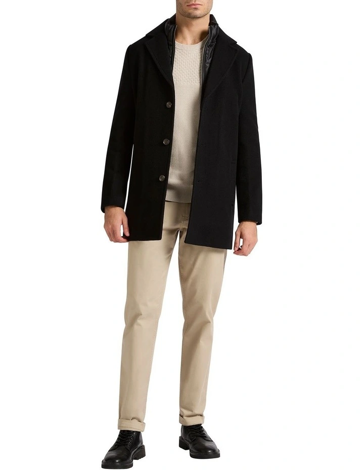 Marcs Sean Crombie Coat in Black | MYER