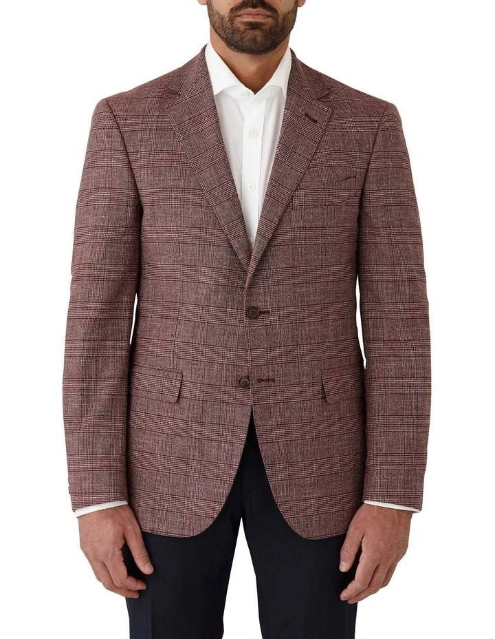 Dom Bagnato Angelo Tailored Fit Sports Jacket in Red | MYER