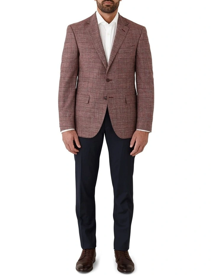 Dom Bagnato Angelo Tailored Fit Sports Jacket in Red | MYER