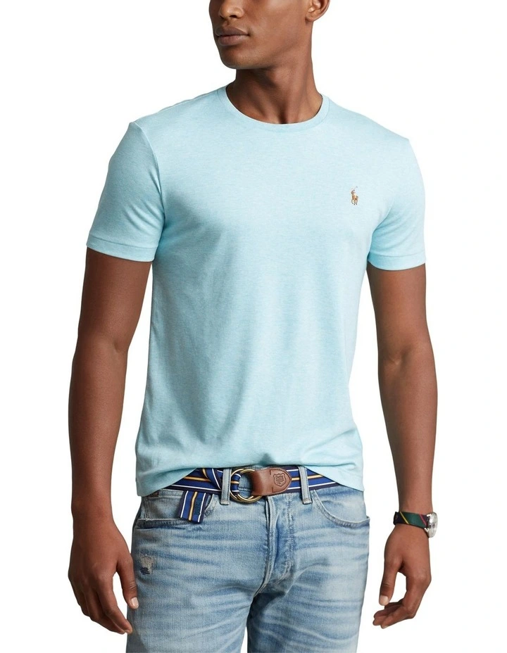 Polo Ralph Lauren Custom Slim Fit Soft Cotton T-shirt in Blue | MYER