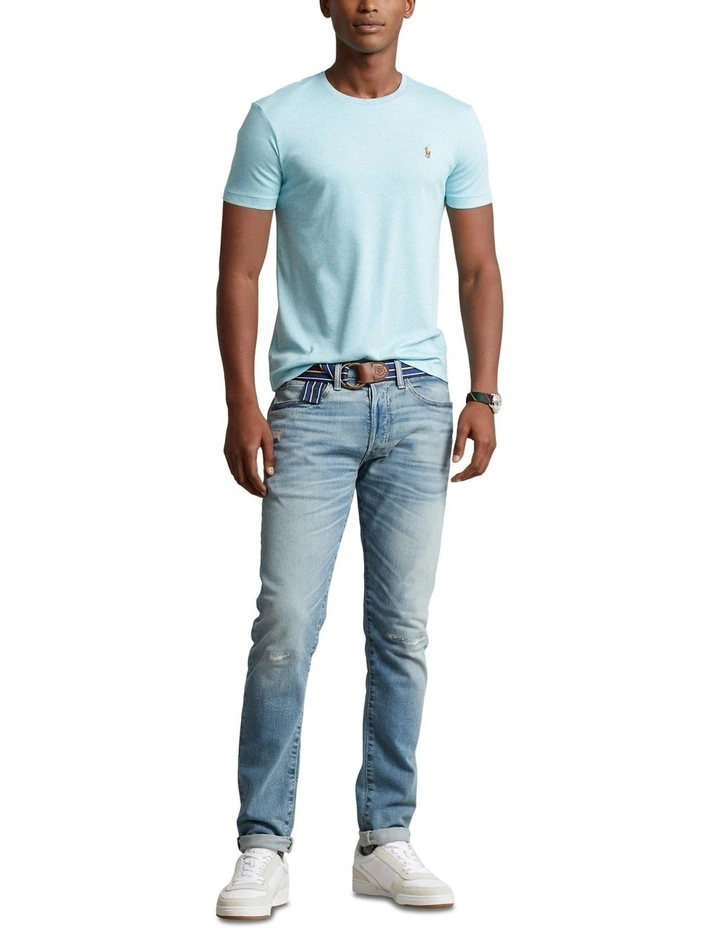 Polo Ralph Lauren Custom Slim Fit Soft Cotton T-shirt in Blue | MYER