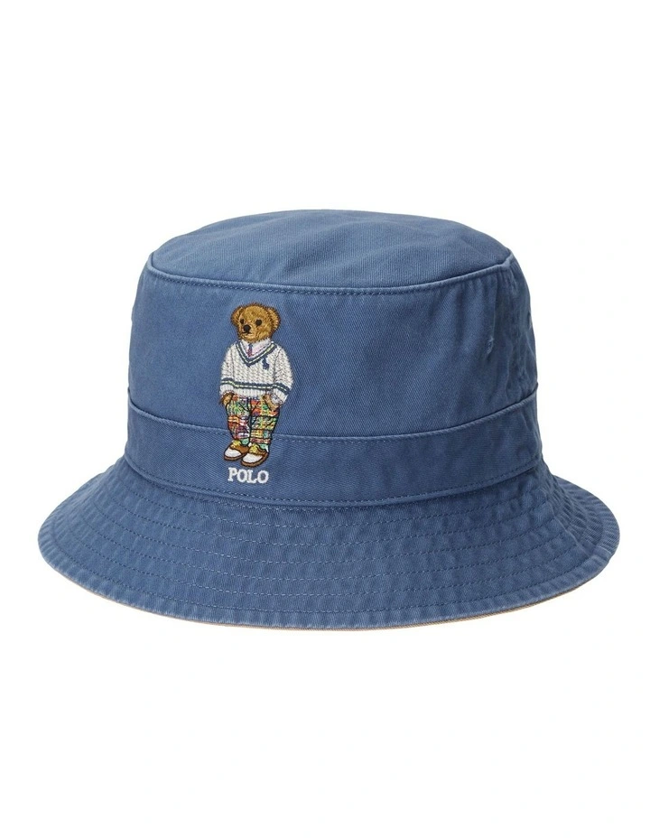 Polo Ralph Lauren Polo Bear Twill Bucket Hat in Navy | MYER