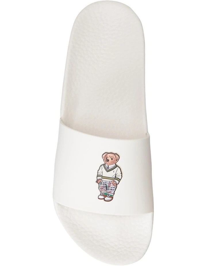 Polo Ralph Lauren Bear Slide in White | MYER